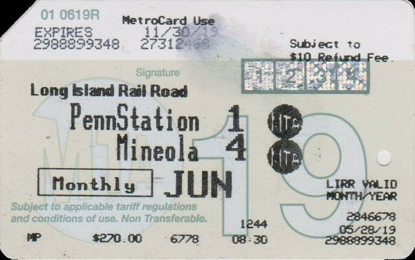 LIRR TICKETS
